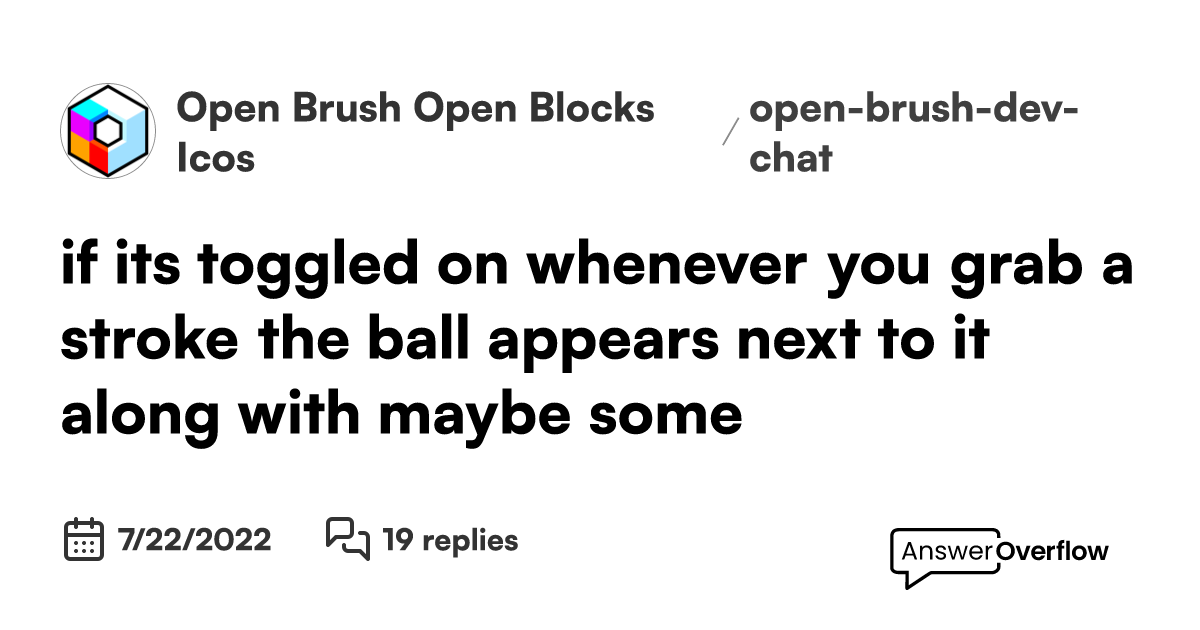 if it's toggled on, whenever you grab a stroke, the ball appears next to it, along with maybe ...