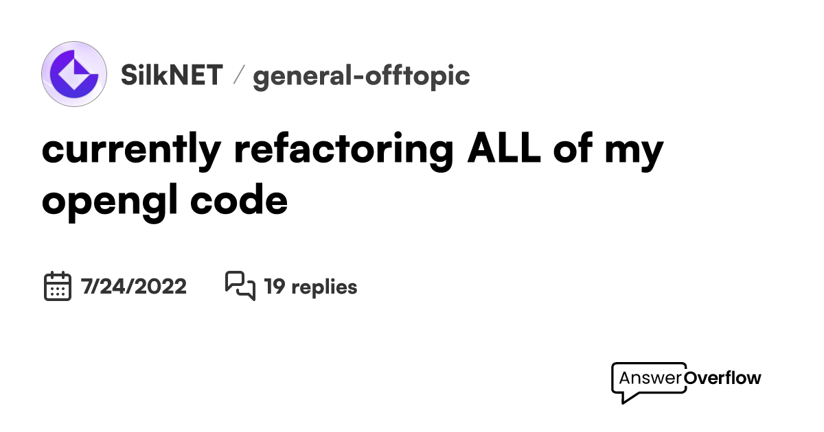 currently refactoring ALL of my opengl code - Silk.NET