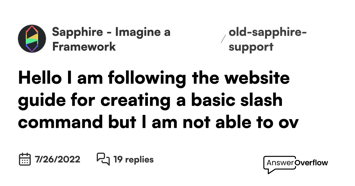 Hello I Am Following The Website Guide For Creating A Basic Slash Command But I Am Not Able To