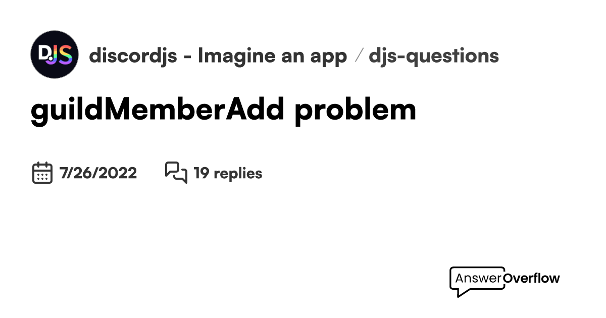 guildMemberAdd problem - discord.js - Imagine an app
