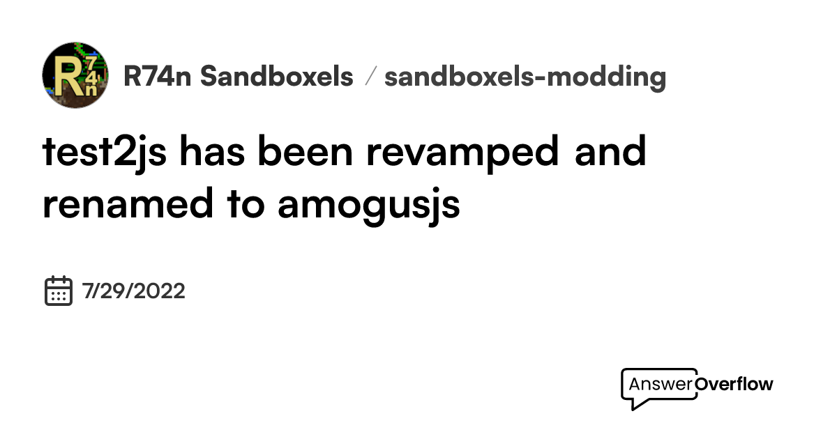 `test2.js` has been revamped and renamed to `amogus.js` - 🍂 R74n ...