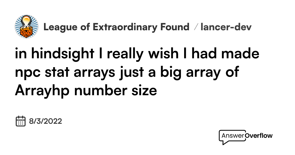 in hindsight I really wish I had made npc stat arrays just a big array ...