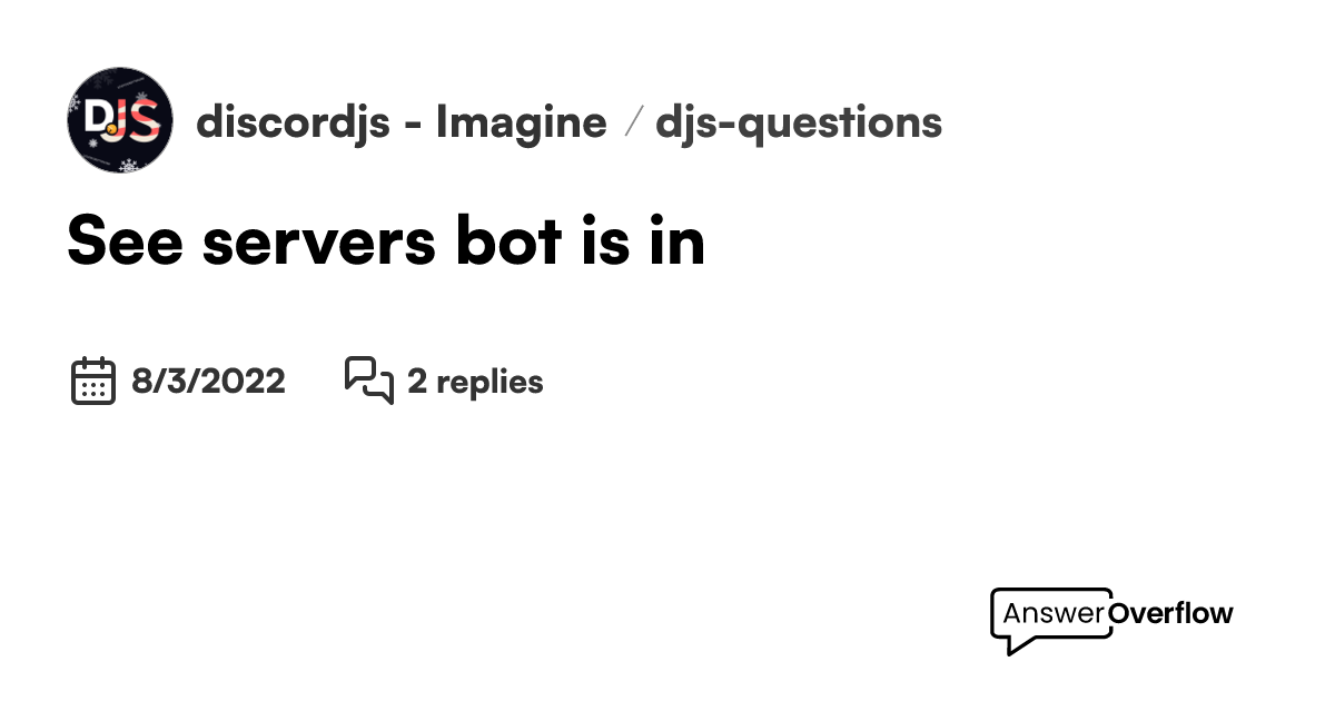 See servers bot is in - discord.js - Imagine an app