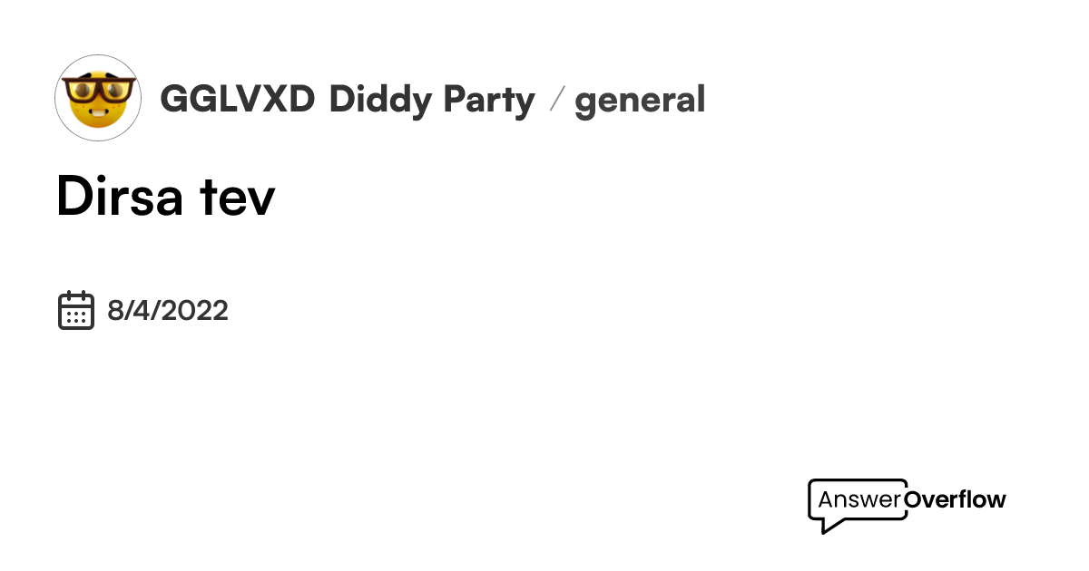 Dirsa tev - GGLVXD & Diddy Party