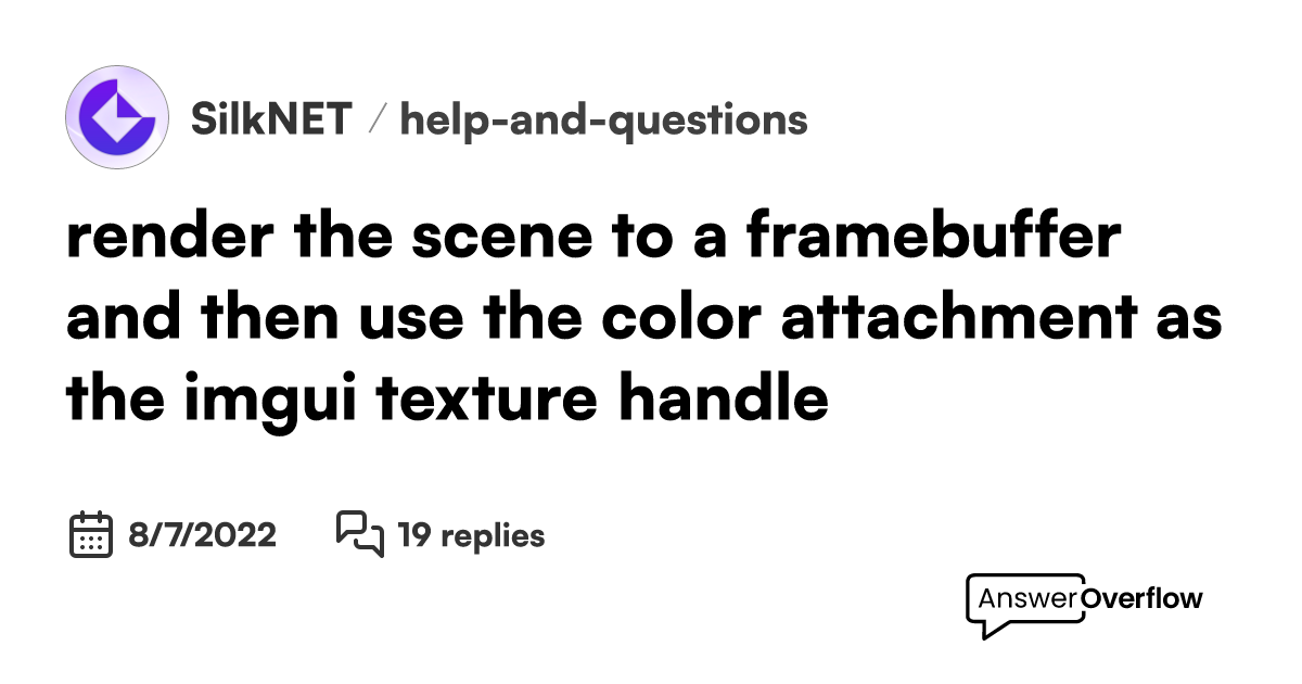 render the scene to a framebuffer and then use the color attachment as the imgui texture handle ...