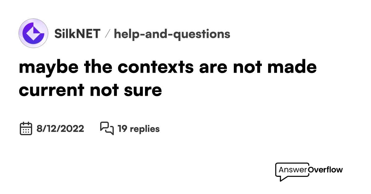 maybe the contexts are not made current? not sure - Silk.NET