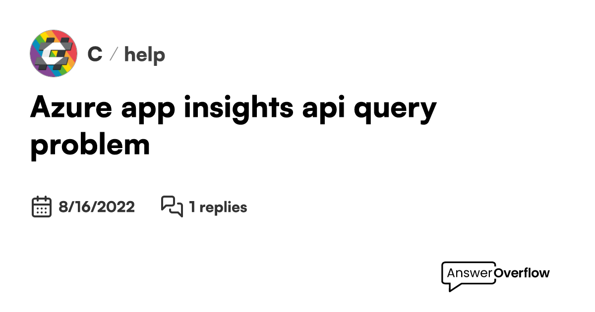 Azure app insights api query problem - C#