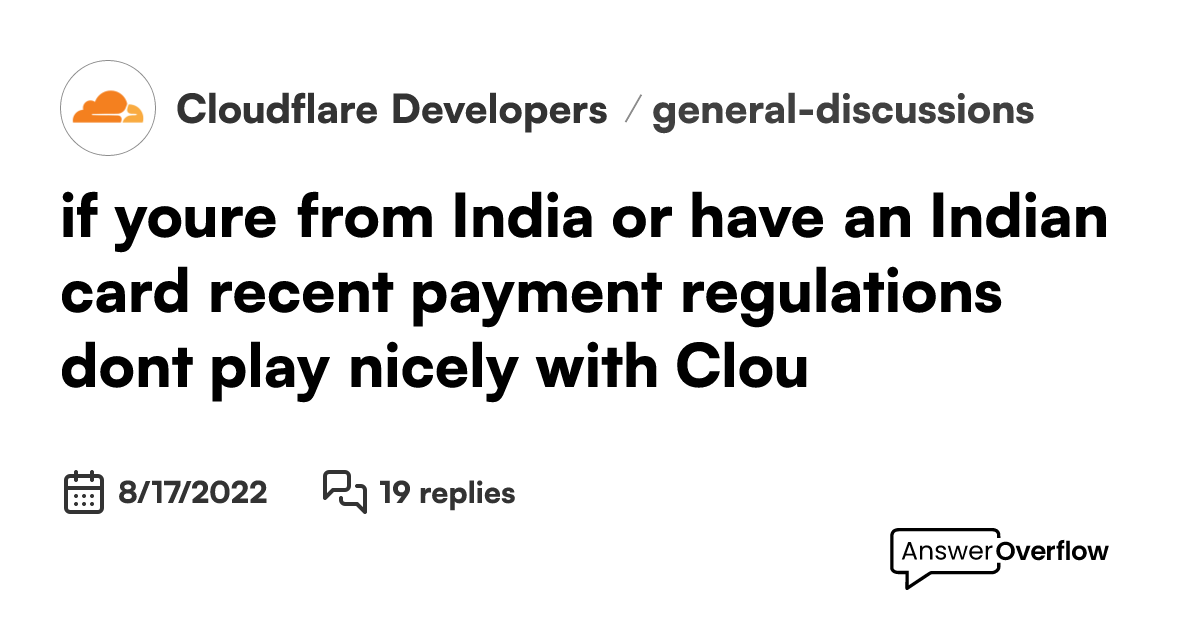 if you're from India or have an Indian card, recent payment regulations ...
