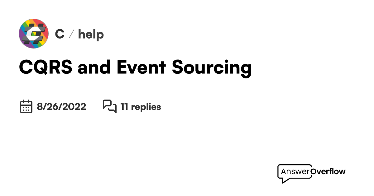 CQRS and Event Sourcing - C#