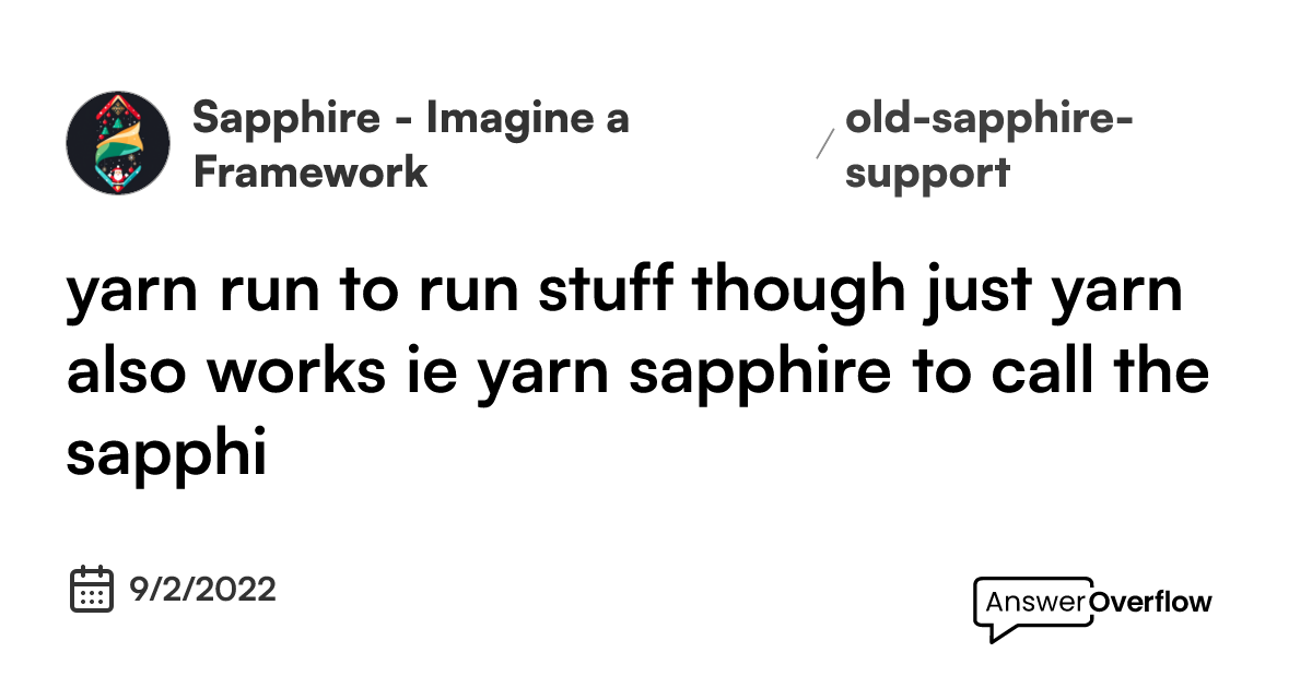 `yarn run` to run stuff, though just `yarn ...` also works, i.e. `yarn ...