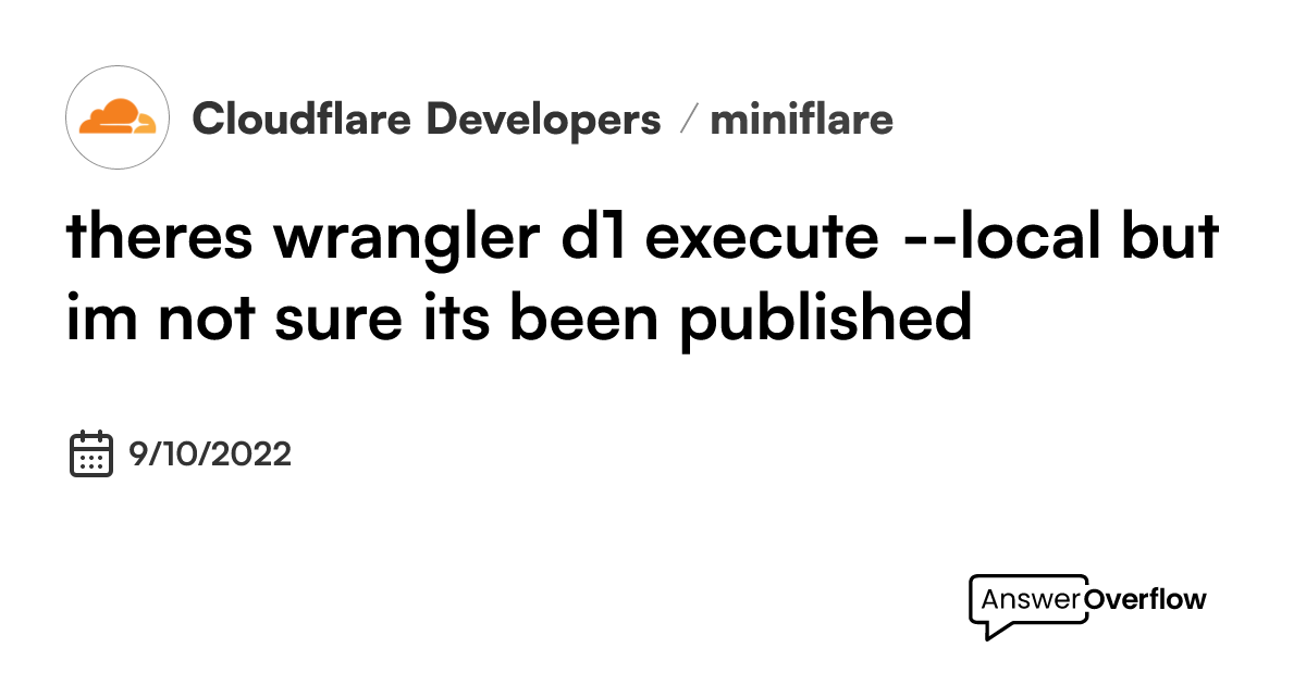 there's wrangler d1 execute --local but i'm not sure it's been published - Cloudflare Developers