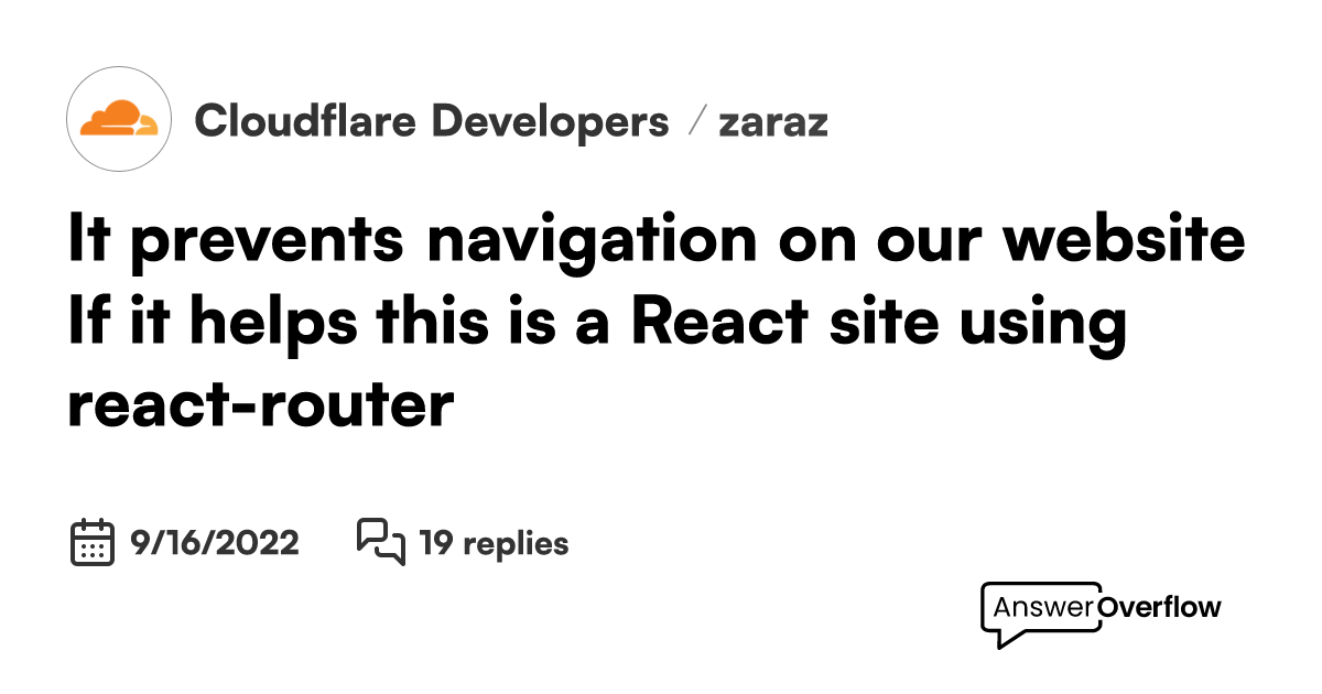 It Prevents Navigation On Our Website If It Helps This Is A React Site Using React Router