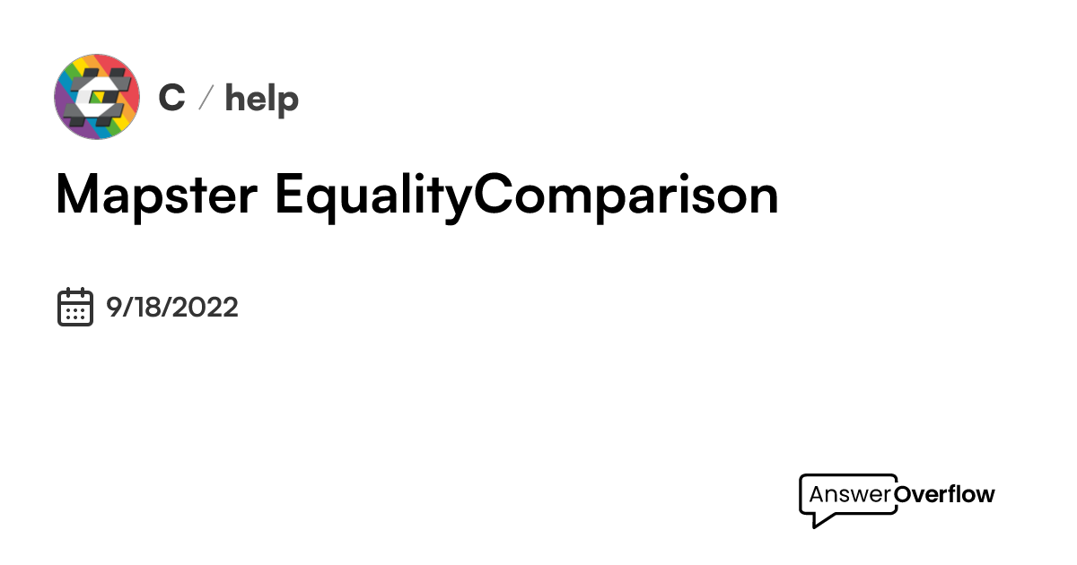 Mapster EqualityComparison - C#
