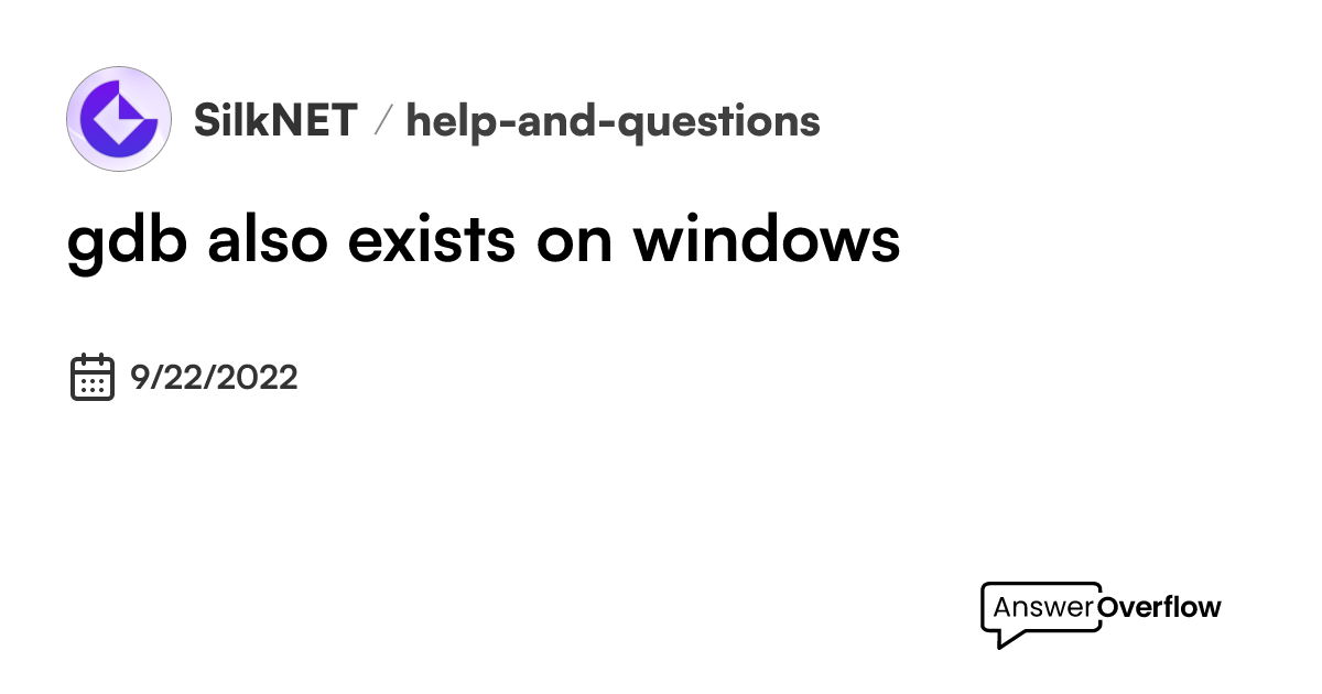 gdb also exists on windows - Silk.NET