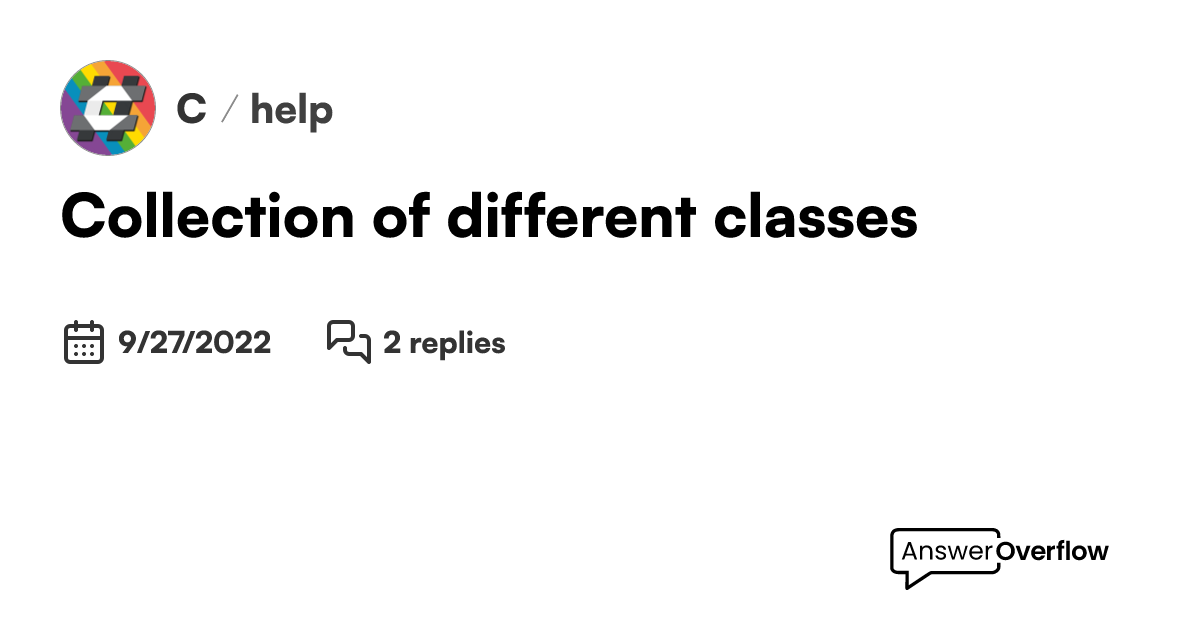 Collection of different classes - C#