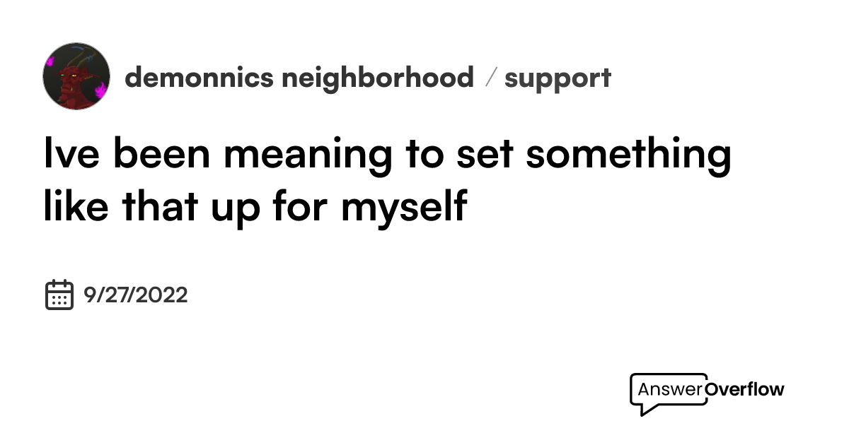 I've been meaning to set something like that up for myself - demonnic's ...