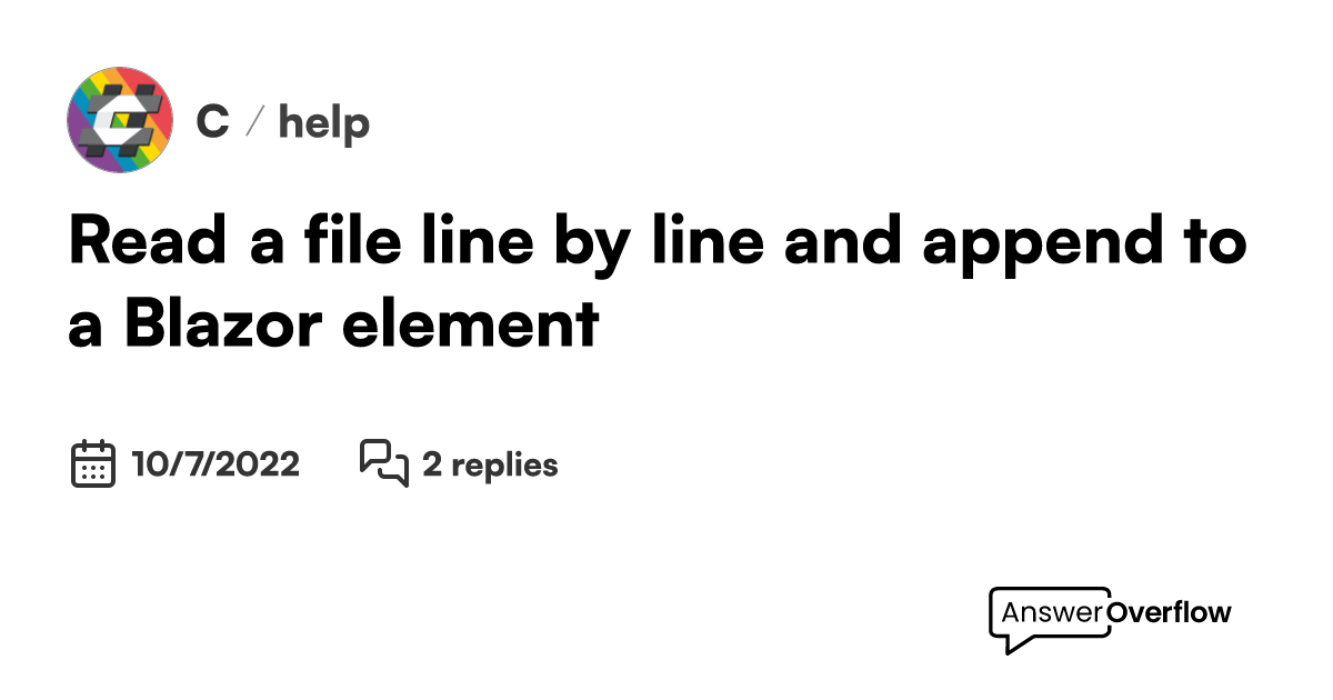 Read a file line by line and append to a Blazor element - C#