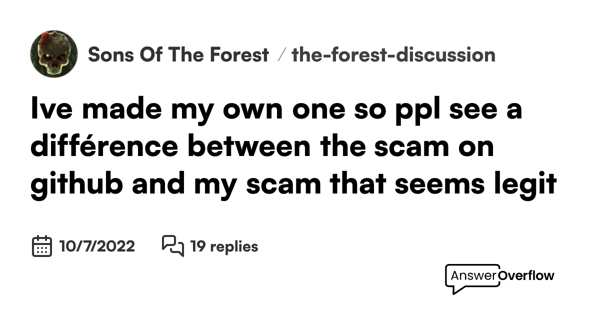 Ive made m'y own one so ppl see a différence between the scam on github and my scam that seems ...