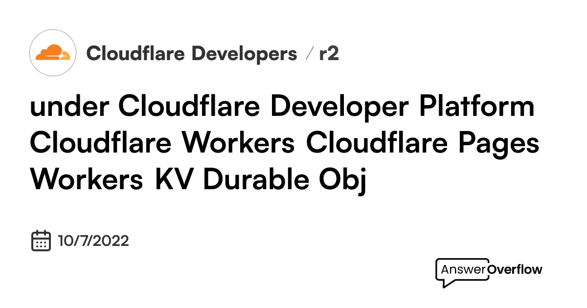 under `Cloudflare Developer Platform (Cloudflare Workers; Cloudflare Pages; Workers KV; Durable ...
