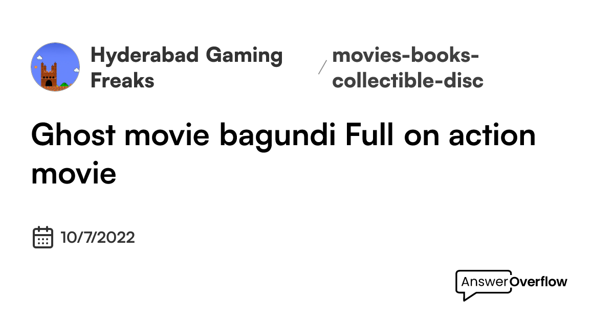 Ghost movie bagundi. Full on action movie. - Hyderabad Gaming Freaks!🎮🇮🇳
