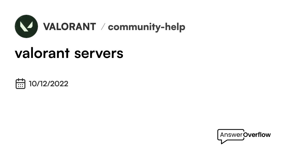 valorant servers - VALORANT