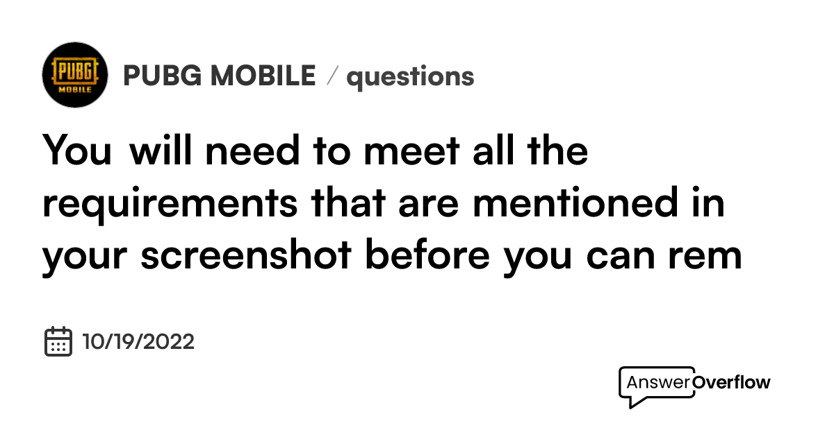 You will need to meet all the requirements that are mentioned in your ...