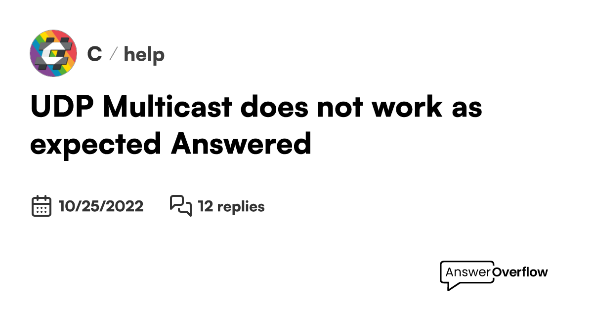UDP Multicast does not work as expected [Answered] - C#