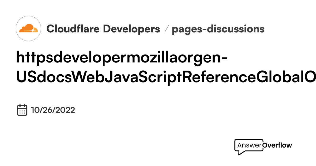 - Cloudflare Developers