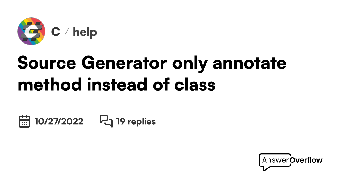 Source Generator only annotate method instead of class - C#