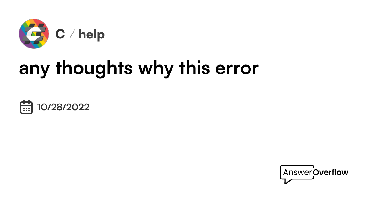 any thoughts why this error ? - C#