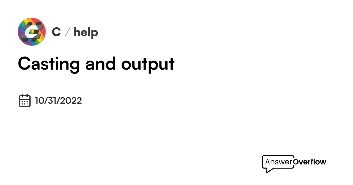 Casting and output - C#