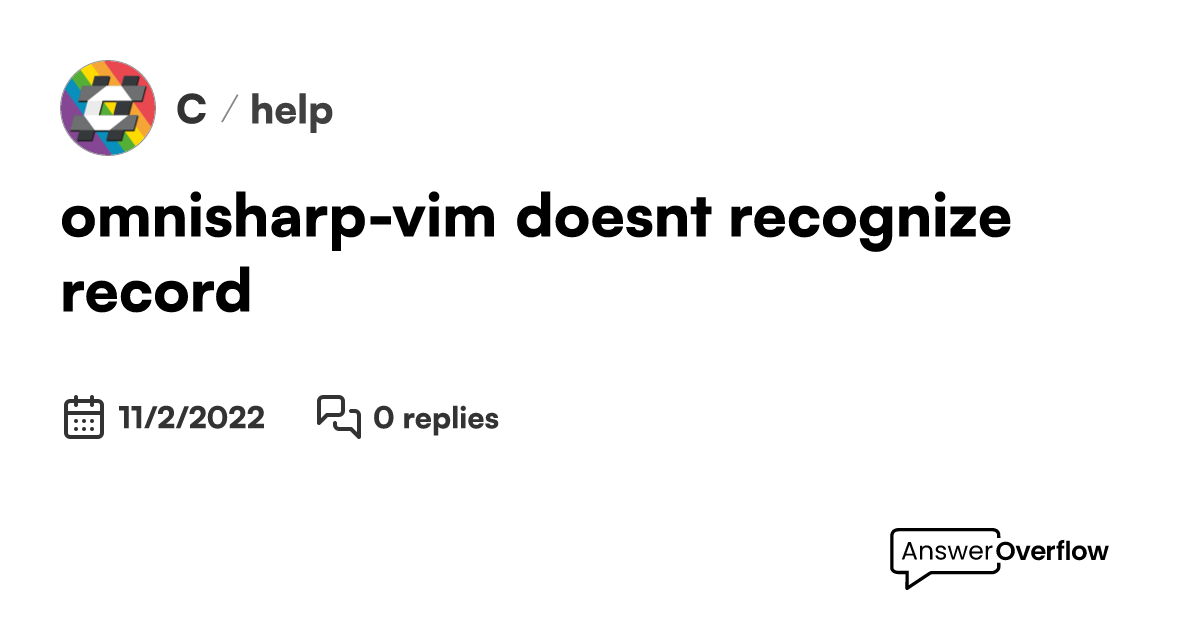omnisharp-vim doesn't recognize record - C#