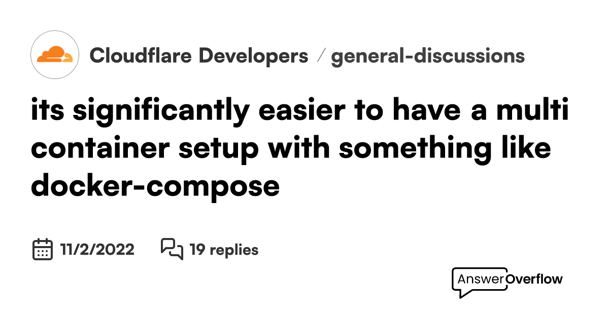 its significantly easier to have a multi container setup with something like docker-compose ...