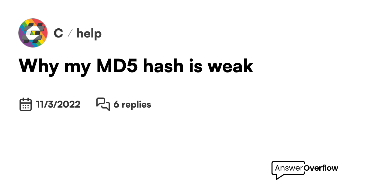 Why my MD5 hash is weak? - C#