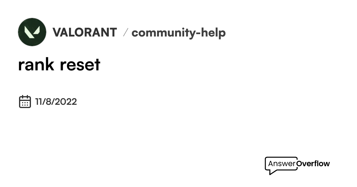 rank reset - VALORANT