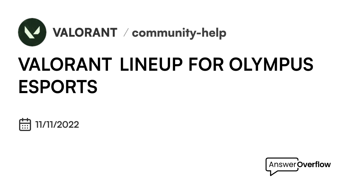 VALORANT LINEUP FOR OLYMPUS ESPORTS - VALORANT