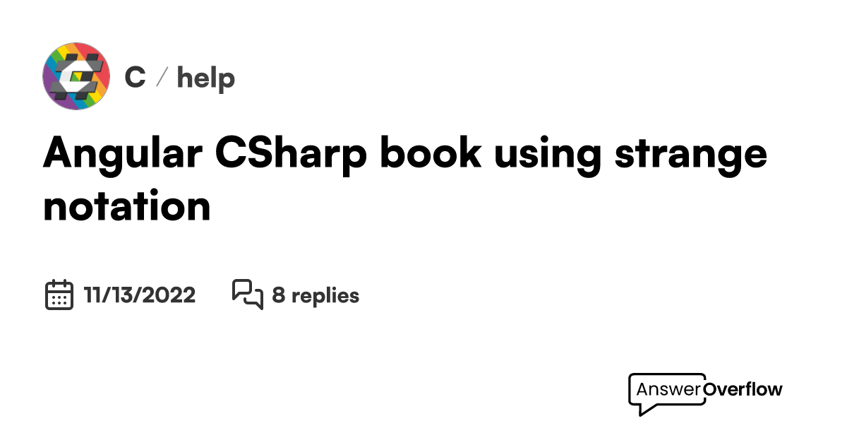 Angular + CSharp book using strange notation - C#