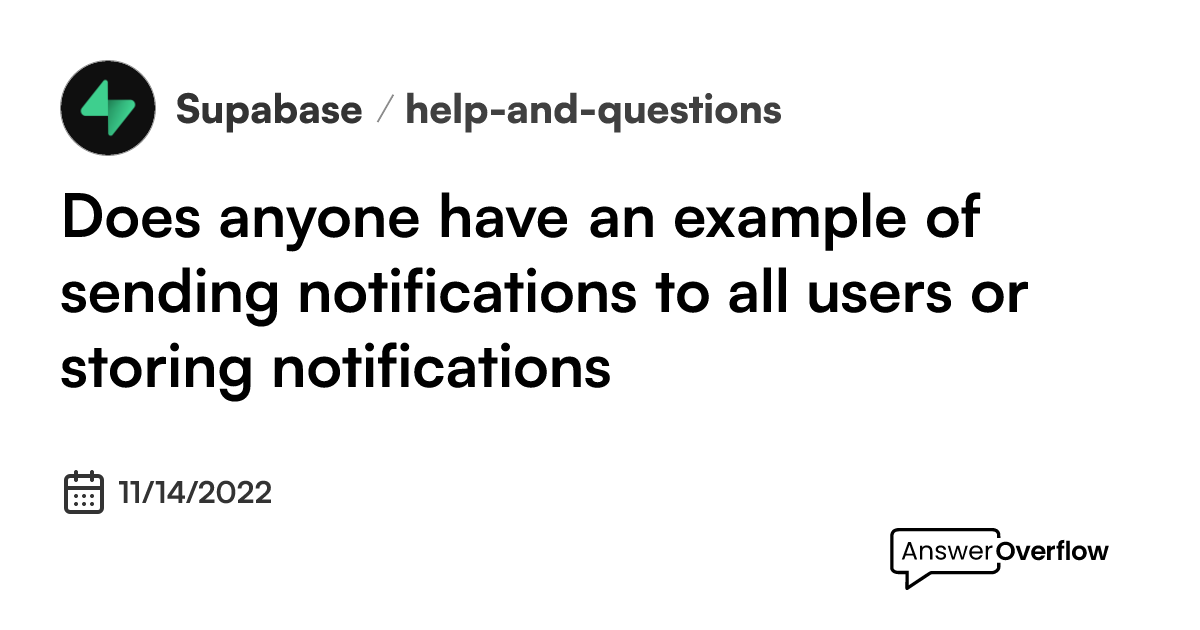 Does anyone have an example of sending notifications to all users or ...