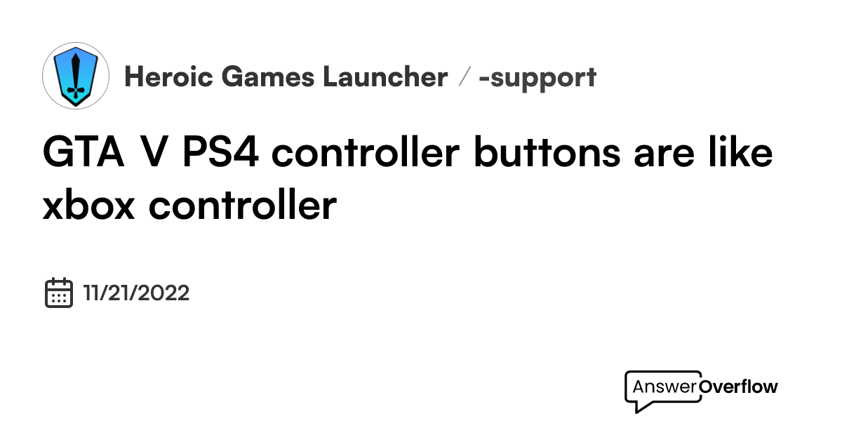 GTA V PS4 controller buttons are like xbox controller - Heroic Games ...