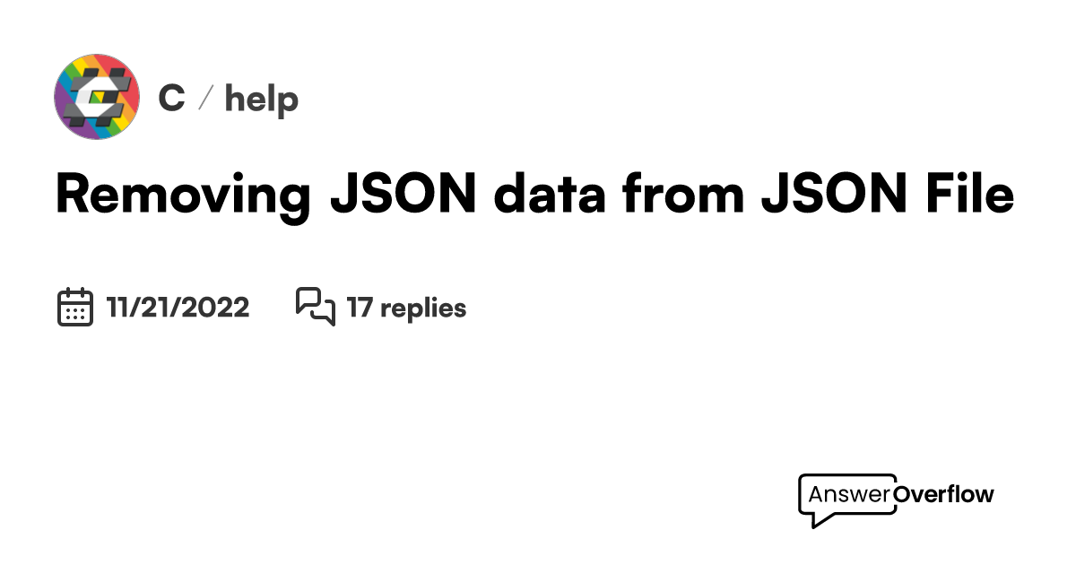 Removing JSON data from JSON File - C#