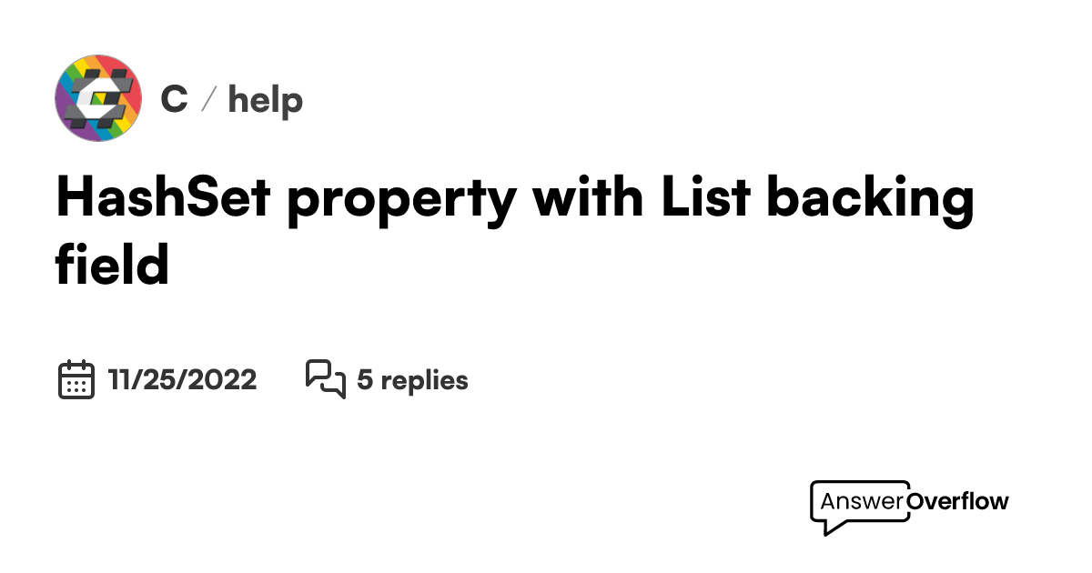 HashSet property with List backing field - C#