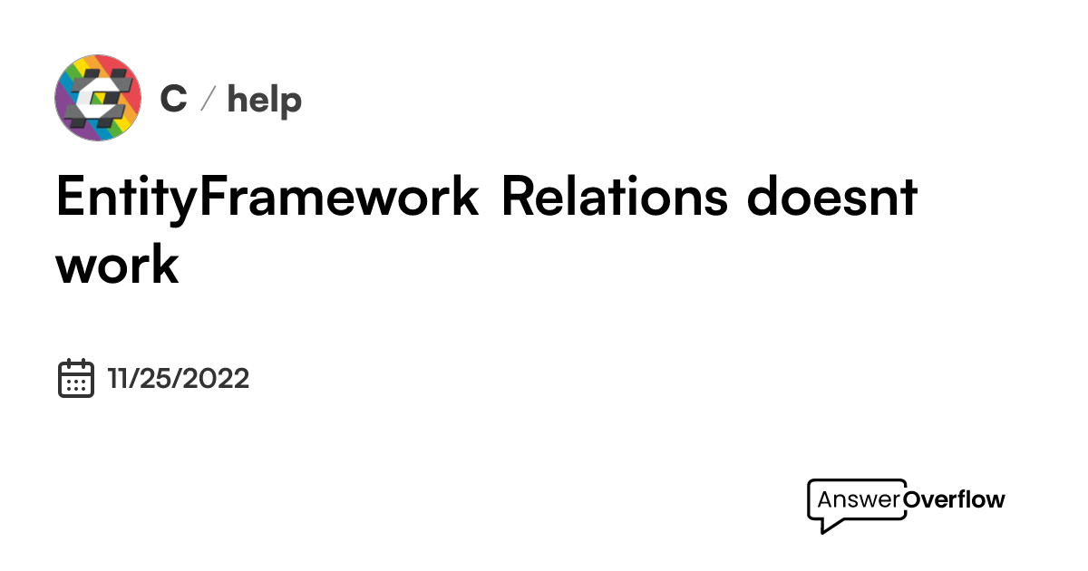 EntityFramework Relations doesn't work - C#