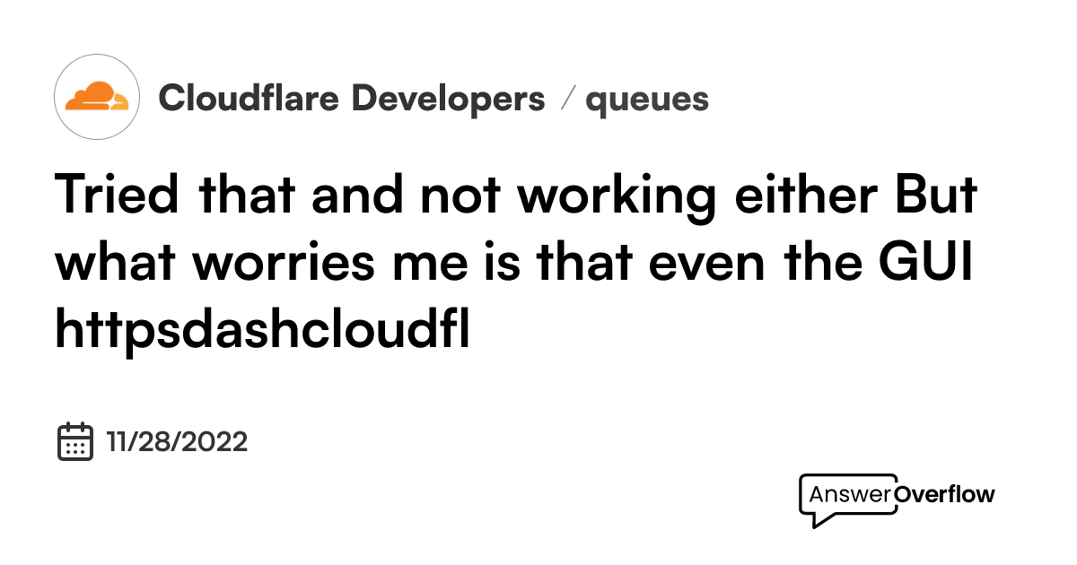 Tried that, and not working either. But what worries me, is that even the GUI: https://dash ...