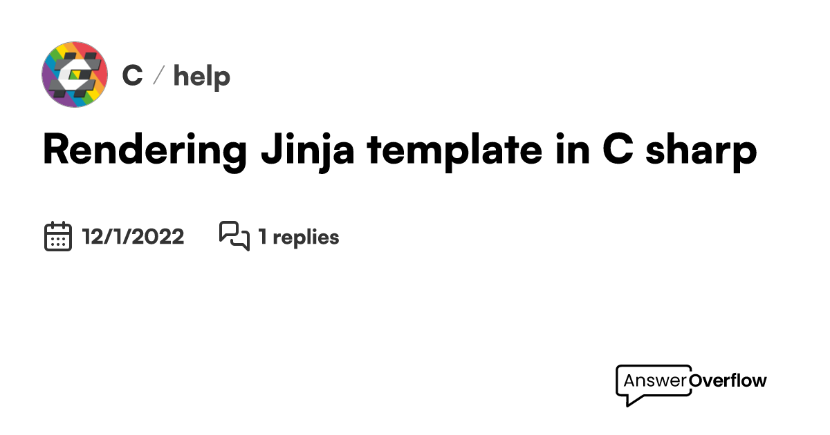 Rendering Jinja template in C sharp - C#
