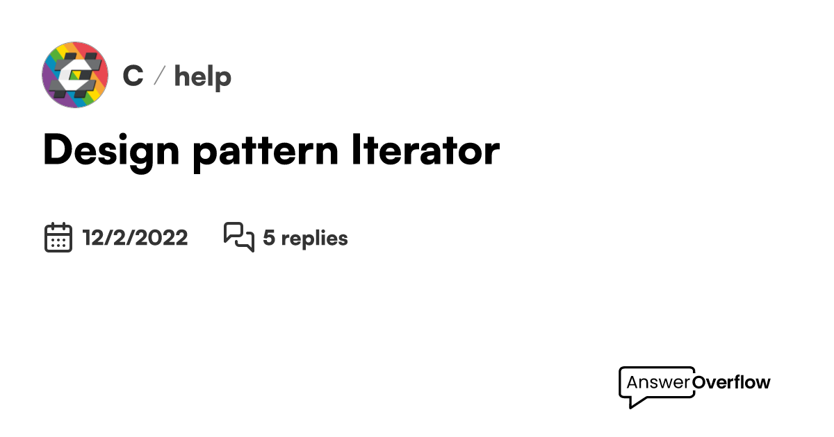 Design pattern Iterator - C#
