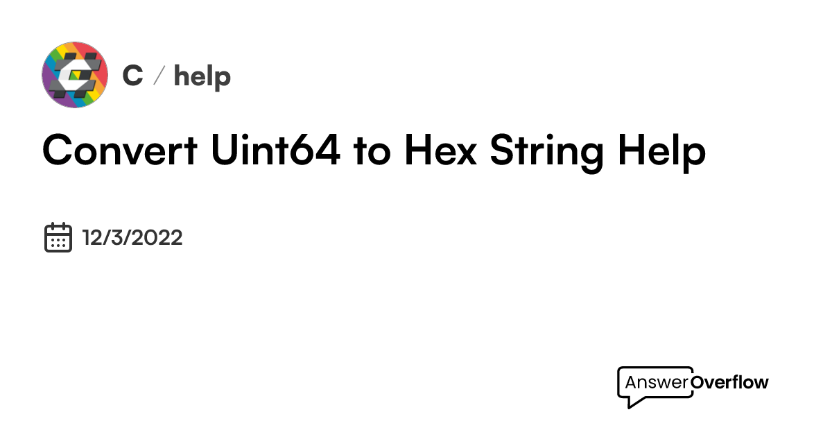 Convert Uint64 to Hex String Help - C#