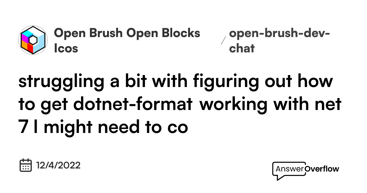 struggling a bit with figuring out how to get dotnet-format working ...