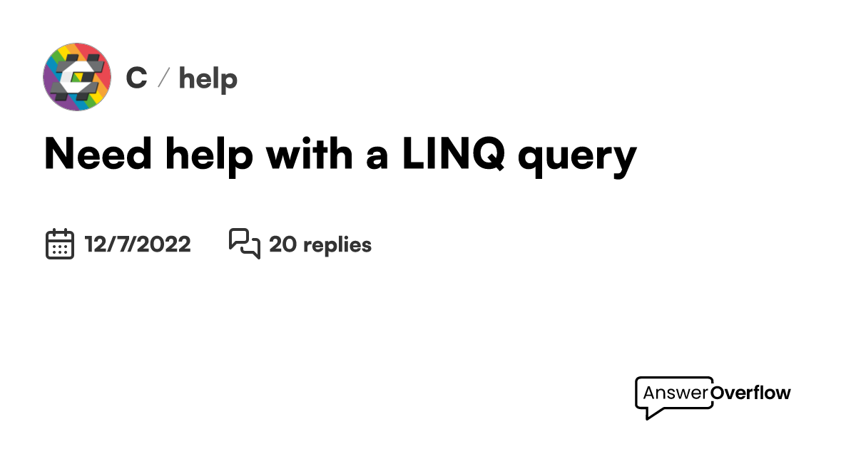 Need help with a LINQ query - C#