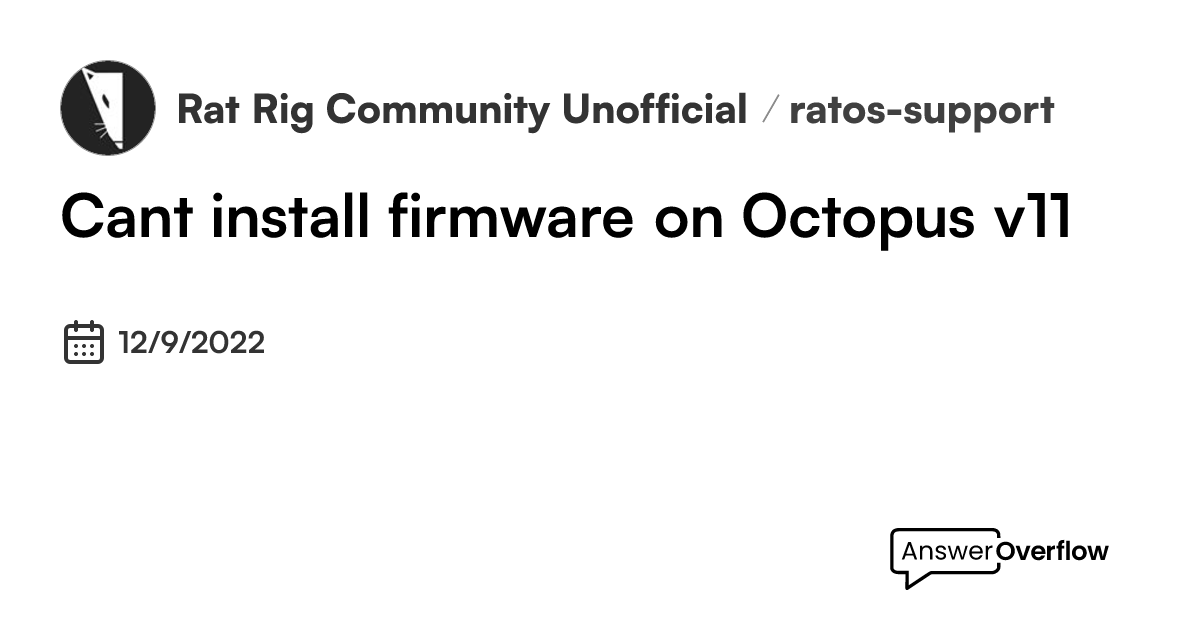Can't install firmware on Octopus v1.1 - Rat Rig Community [Unofficial]