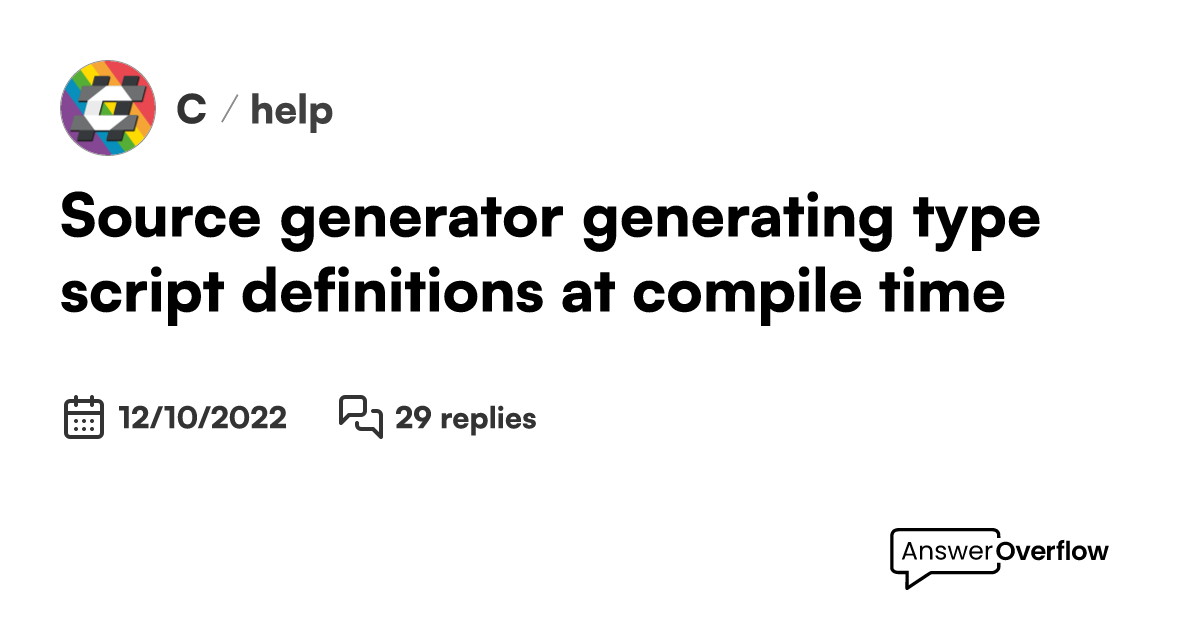 Source Generator Generating Type Script Definitions At Compile Time C 7868